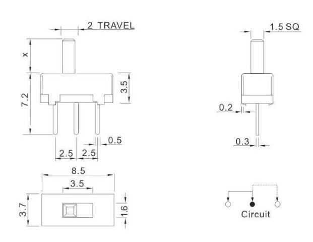 SS-12D00(1p1t)拨动开关【价格 厂家 接线图】-颖鑫电子-轻触开关_USB母座_防水连接器厂家-东莞市颖鑫电子有限公司