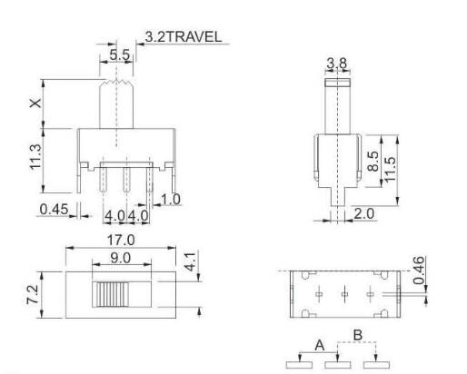 SS-12G02(1p1t)拨动开关 - 颖鑫电子