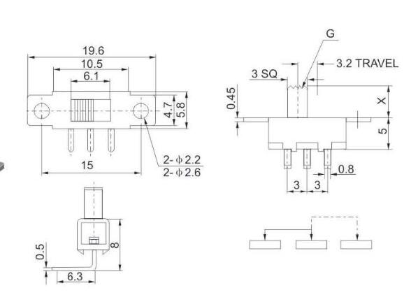 SS-12G22(1p1t)拨动开关【价格 厂家 接线图】-颖鑫电子-轻触开关_USB母座_防水连接器厂家-东莞市颖鑫电子有限公司