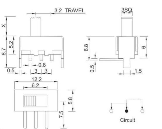 SS-12F39(1p1t)拨动开关【价格 批发 厂家】-颖鑫电子