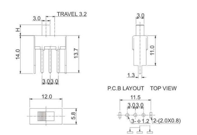 SS-12F41(1p1t)拨动开关【价格 厂家 接线图】-颖鑫电子-轻触开关_USB母座_防水连接器厂家-东莞市颖鑫电子有限公司