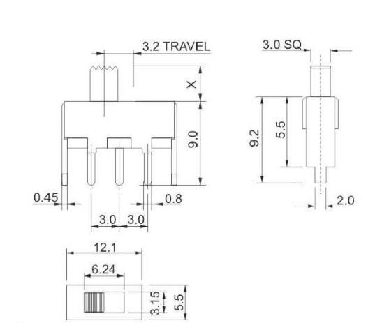 SS-12F43(1p1t)拨动开关【价格 厂家 接线图】-颖鑫电子