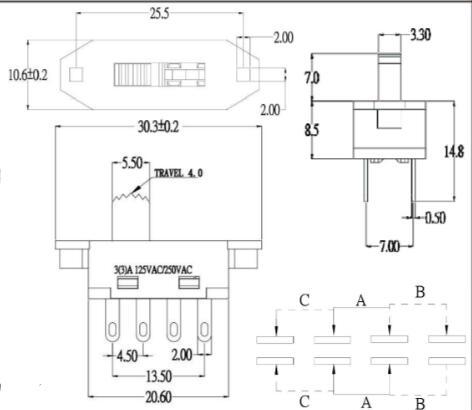 SS-23H25-D拨动开关 - 颖鑫电子