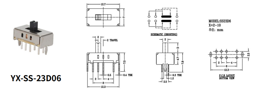 常规拨动开关图片大全 - 颖鑫电子